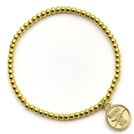 Arsenal Football Club Gold Tone Ballbead Bracelet